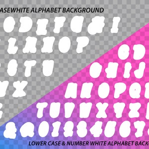 Kissi Pink Blue Color Alphabet Letters & Numbers PNG. File, Graffiti ...
