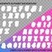 Kissi Pink Blue Color Alphabet Letters & Numbers PNG. File, Graffiti ...