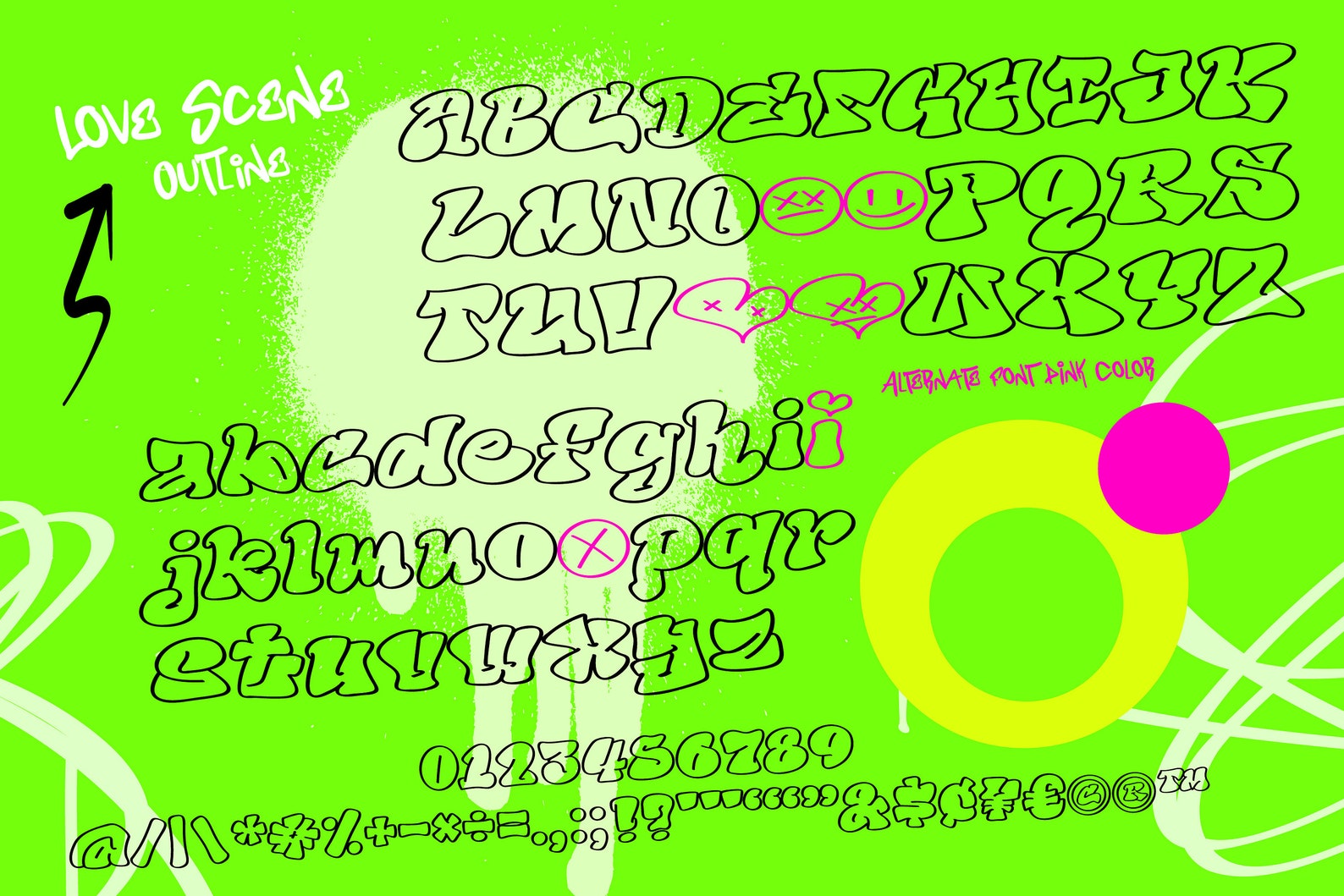 Love Scene Font, Graffiti Font, Street Font, Display Font, Procreat ...