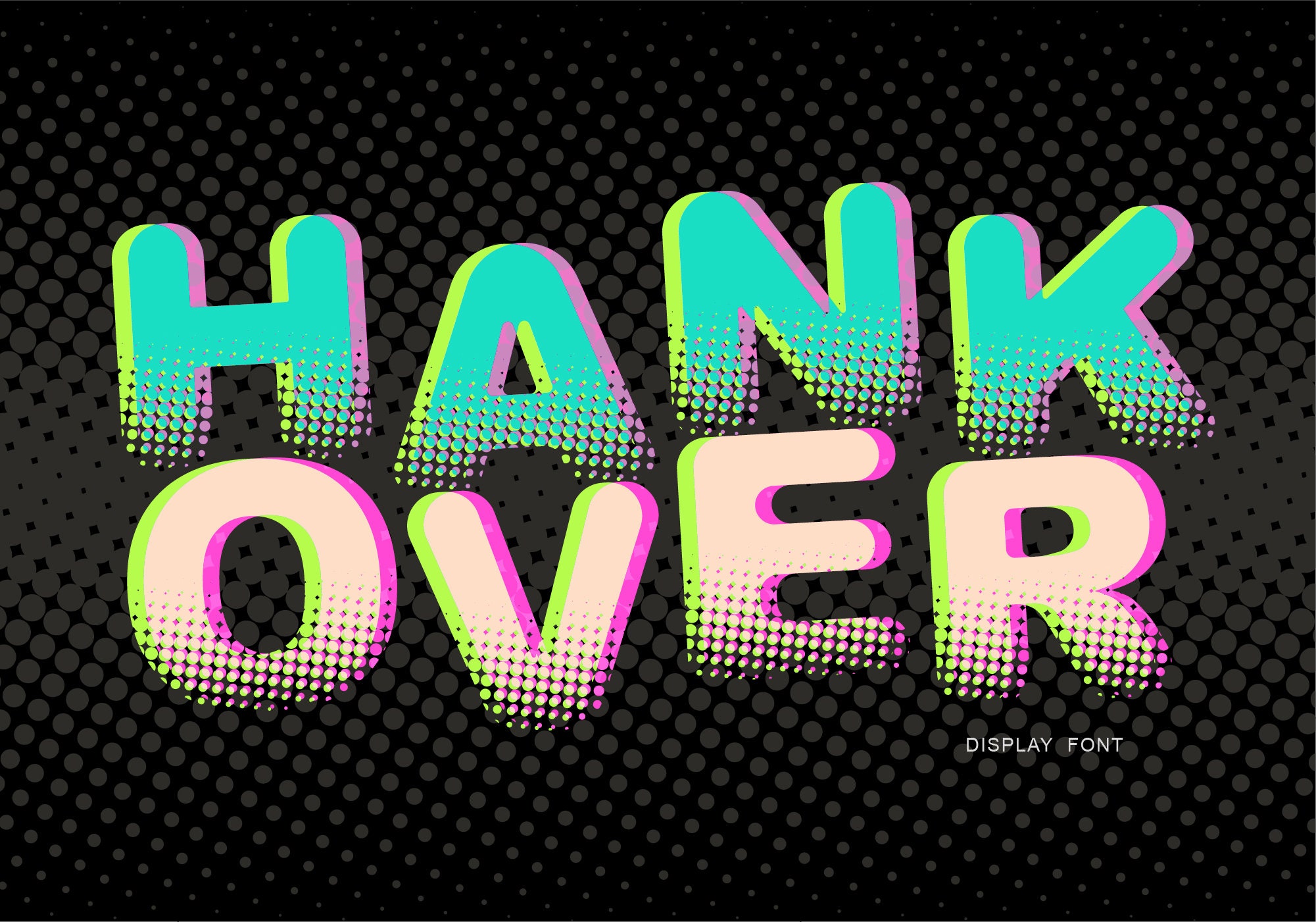 Hank Over: Font Procreate Fonts Digital Font Display Font - Etsy