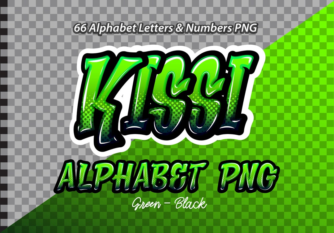 Lime Green Graffiti Alphabet PNG: Street Art Letters (digital Download ...