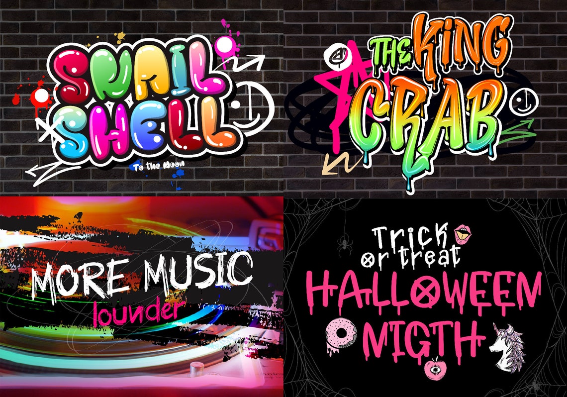 10 Exciting Graffiti font bundle Street font font bundle | Etsy