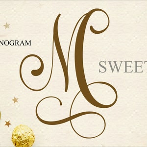 Monogram Sweet Alphabet SVG|PNG, Monogram Alphabet A-Z, Digital ...