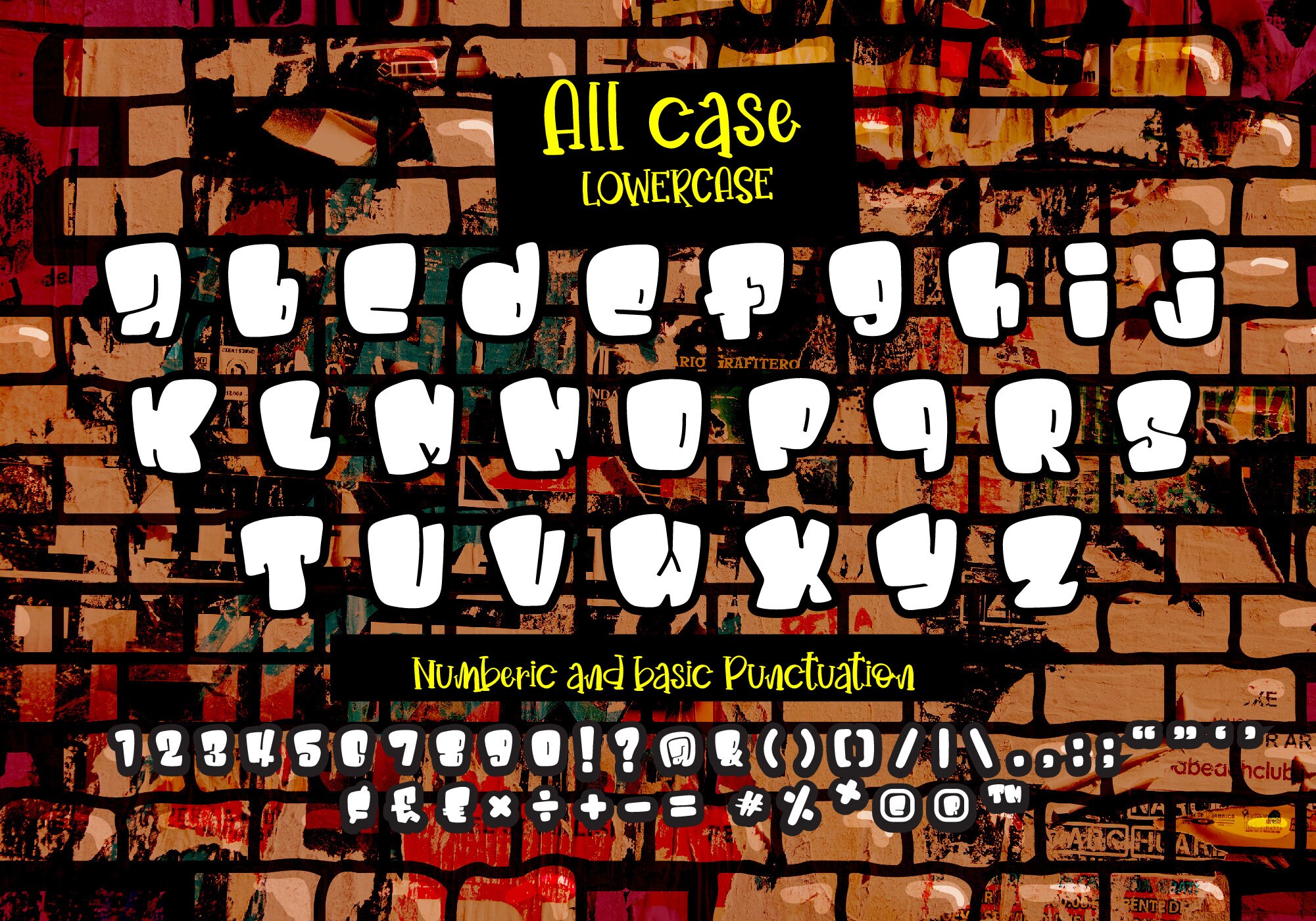 Exclamation Font otf ttf Street font Graffiti font Big | Etsy