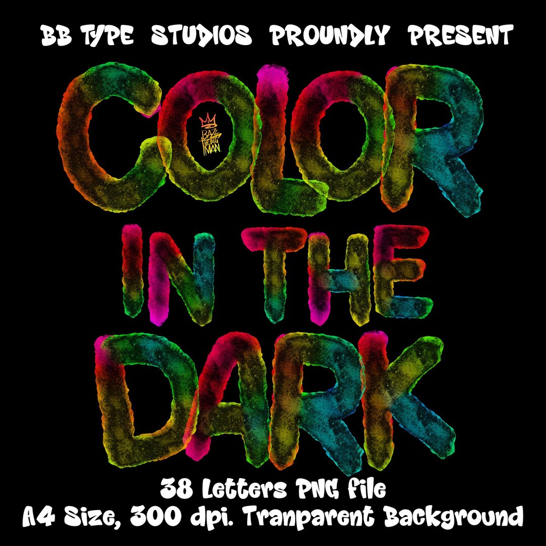 Color in the Dark Letters PNG File, Colorful Letters PNG File ...
