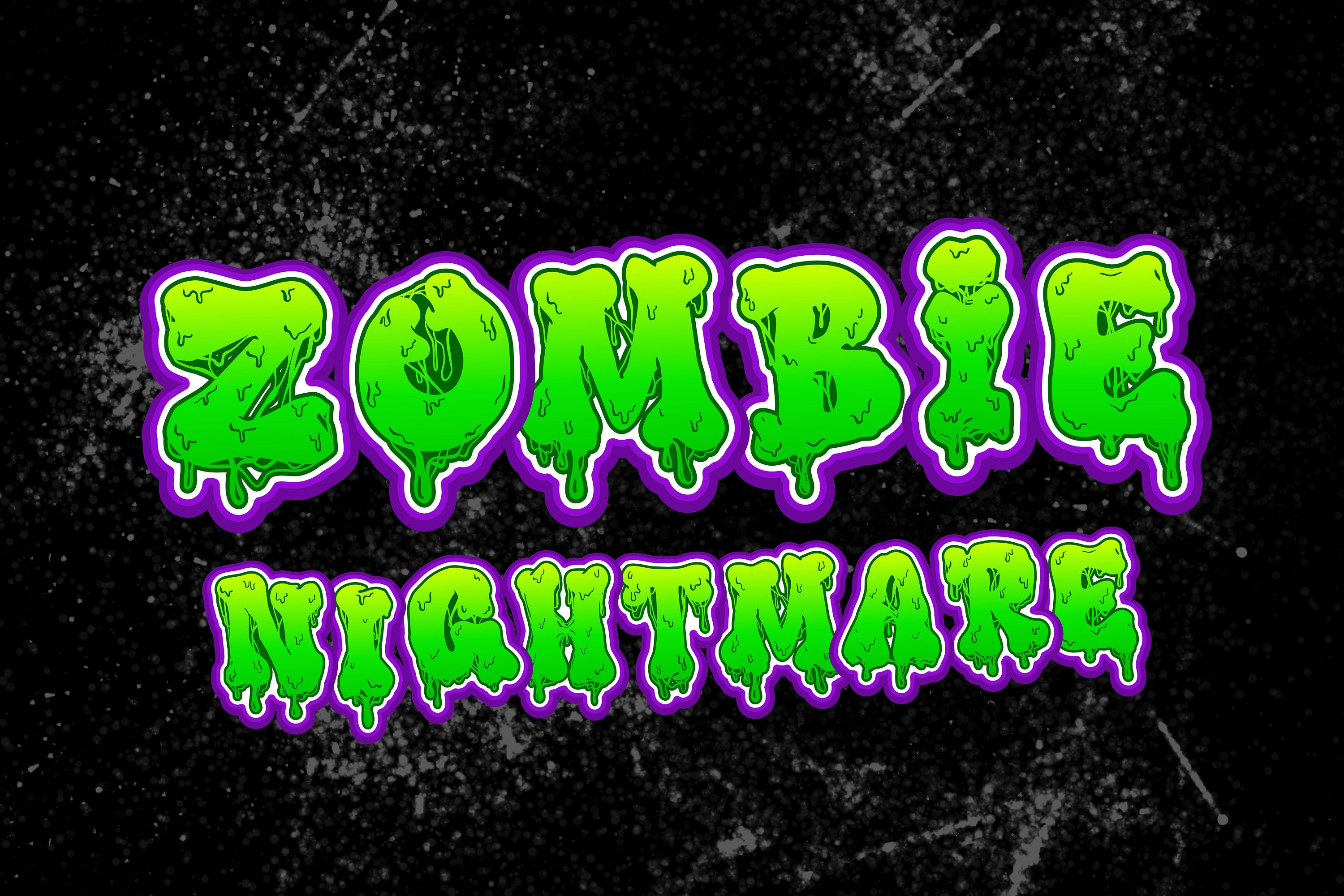 Halloween SLIME Alphabet Letters A-Z A-z and Numbers PNG. - Etsy