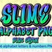 SLIME Blue Green Color Alphabet Letters & Numbers PNG. File | Etsy