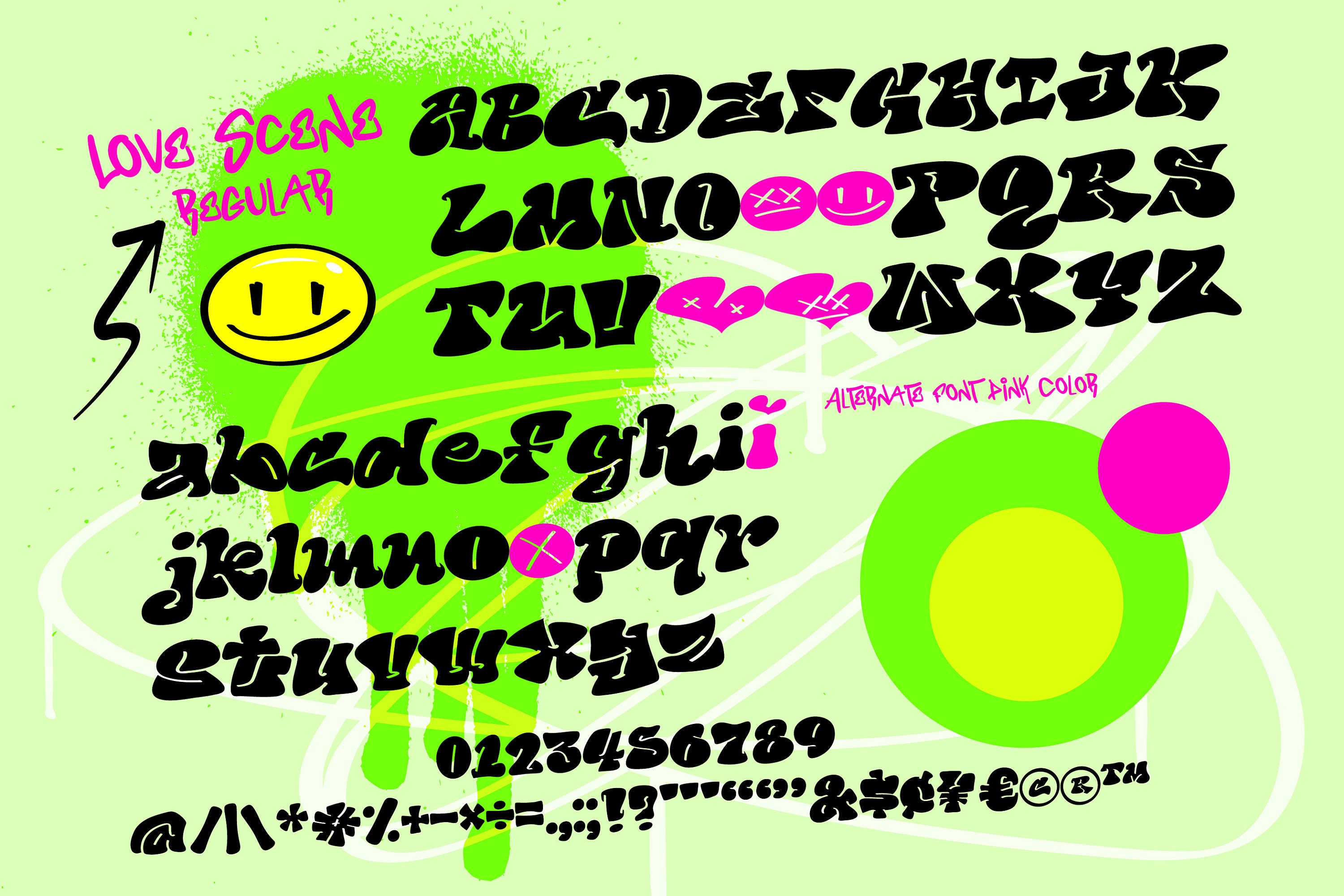 Love Scene Font, Graffiti Font, Street Font, Display Font, Procreat ...