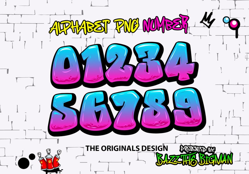 Sideways Blue Pink Color Alphabet Letters & Numbers PNG File ...