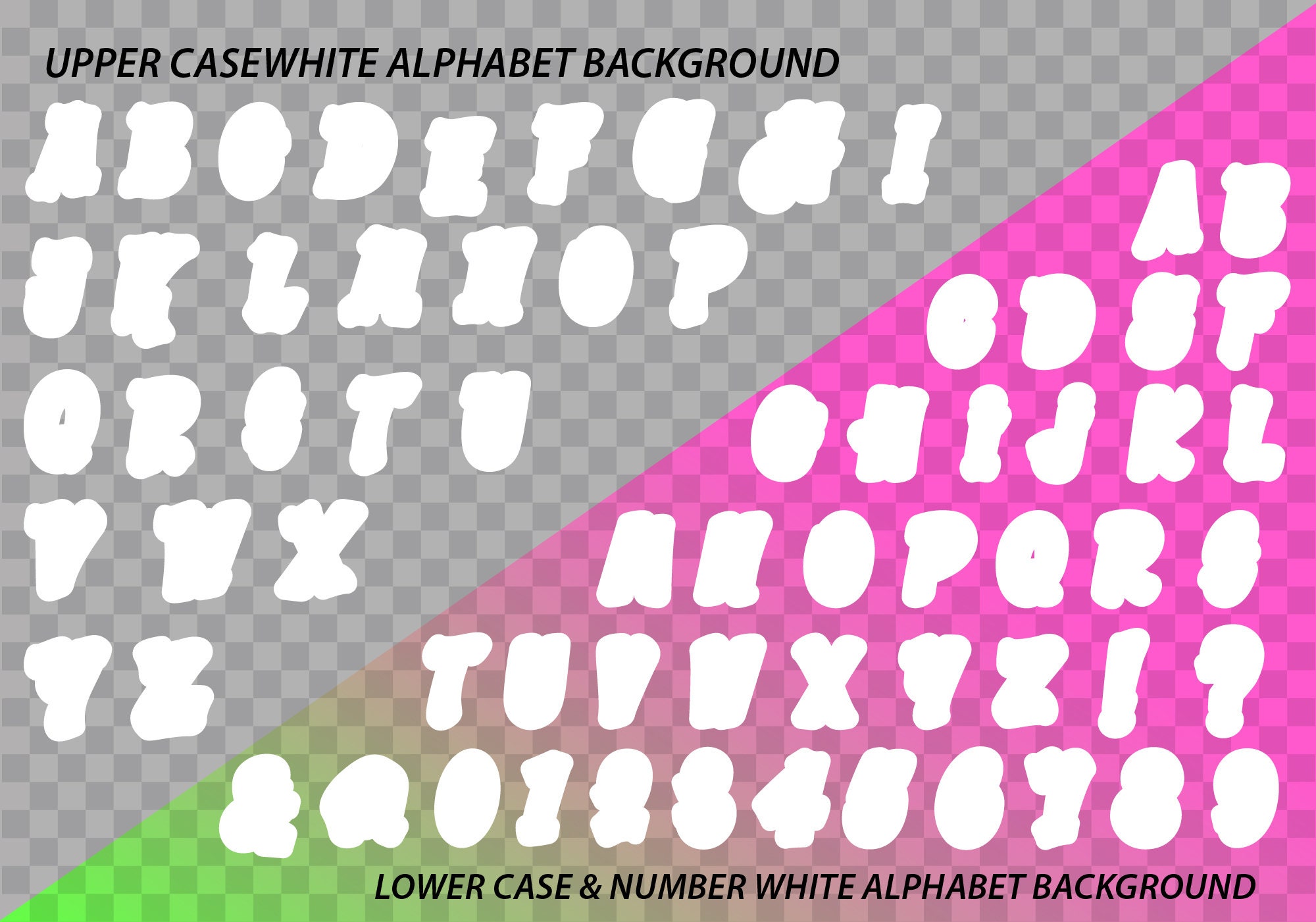 Pink & Green Graffiti Alphabet PNG: Street Art Letters (digital ...