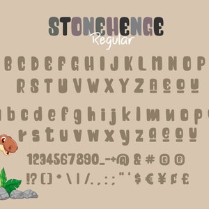 Stonehenge : 3 Family Digital Fonts Otf, Ttf, Procreate Font, Cute ...