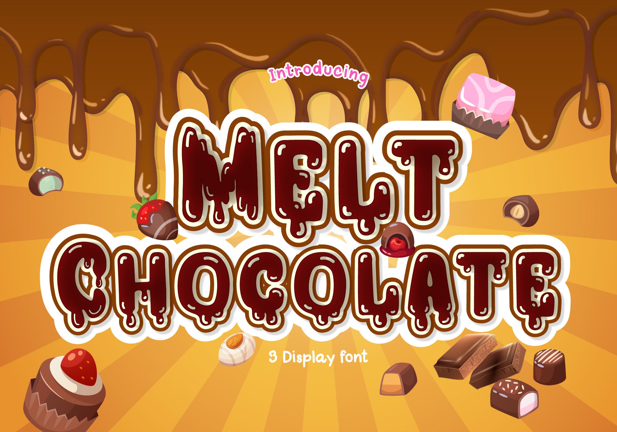 Melt Chocolate Font: Dripping Procreate Fonts (digital Download) - Etsy UK