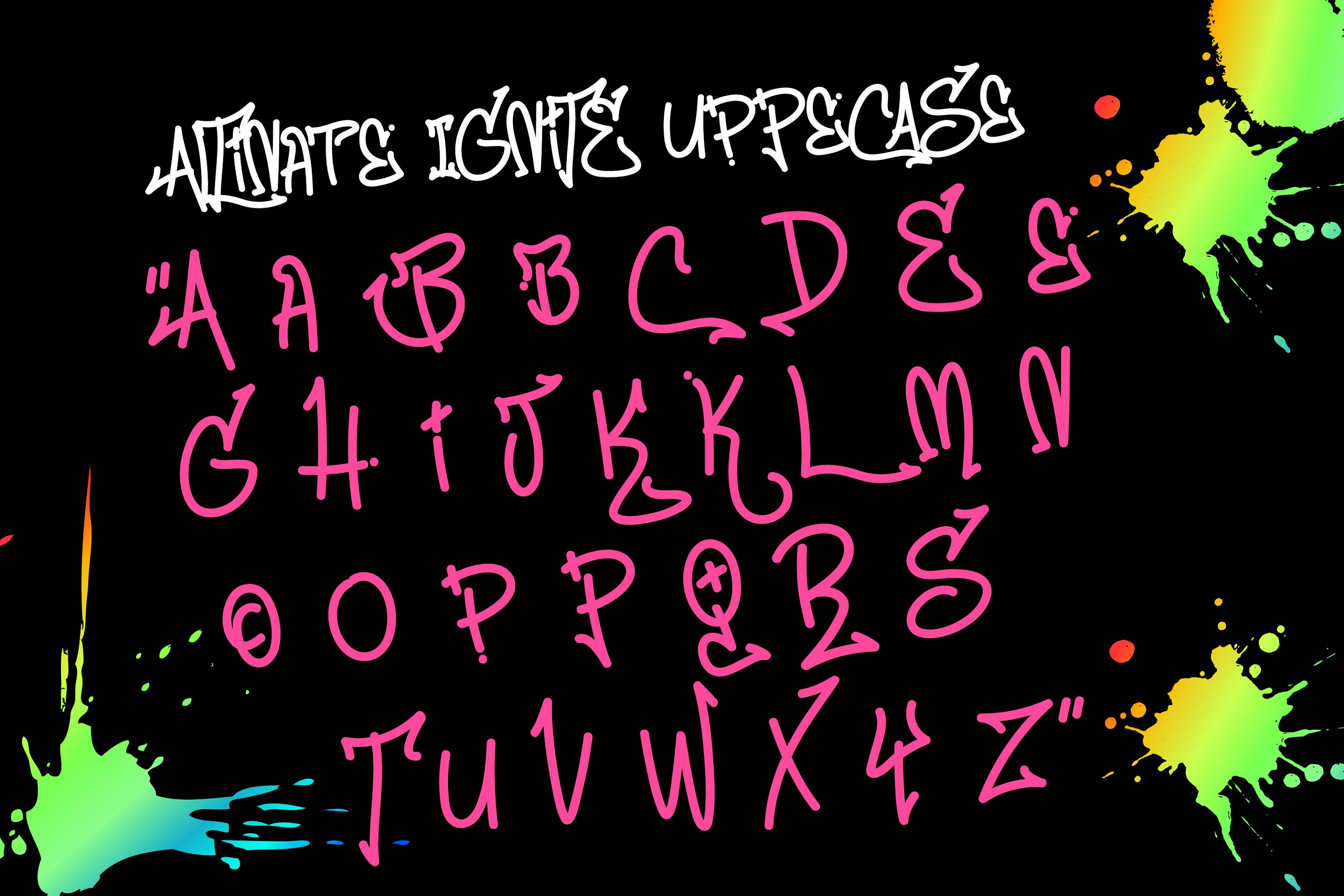 Ignite Font Graffiti Font Street Font Digital Font System - Etsy Australia