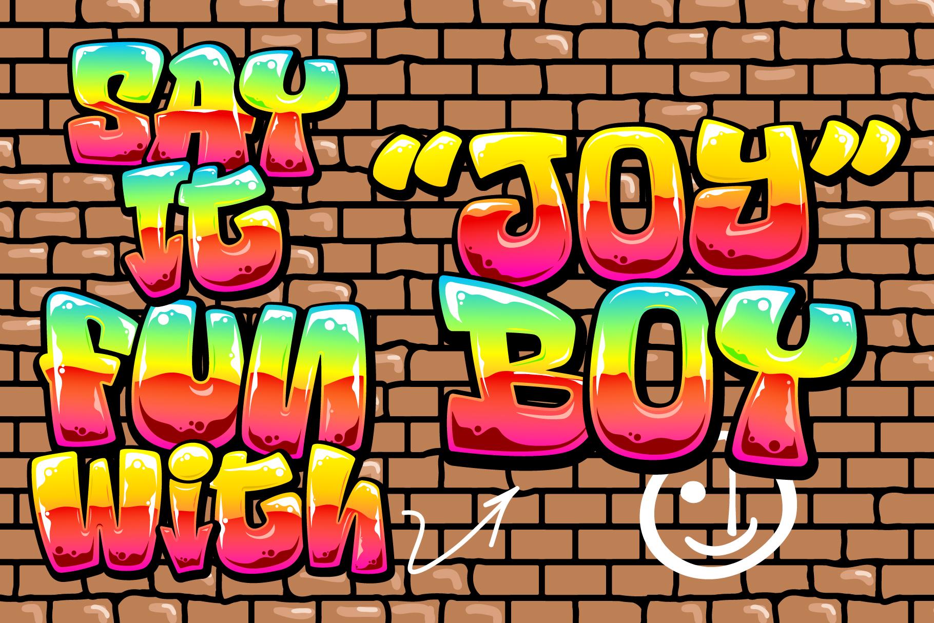 Joy Boy Graffiti Font: Color OTF, Street Art Font (SVG Bonus) - Etsy