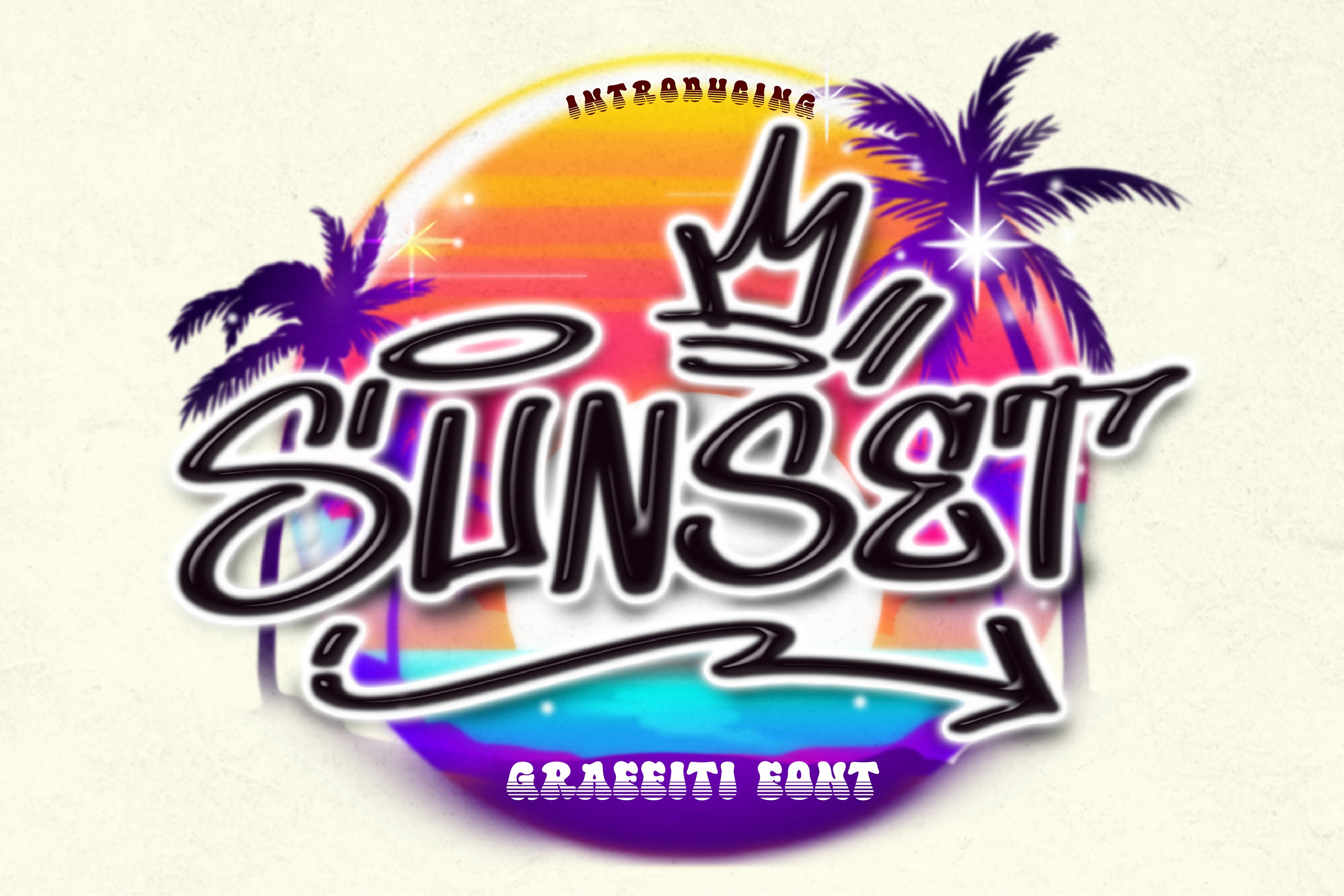 Sunset Graffiti Font: Street Art Display Font (OTF, TTF) - Etsy