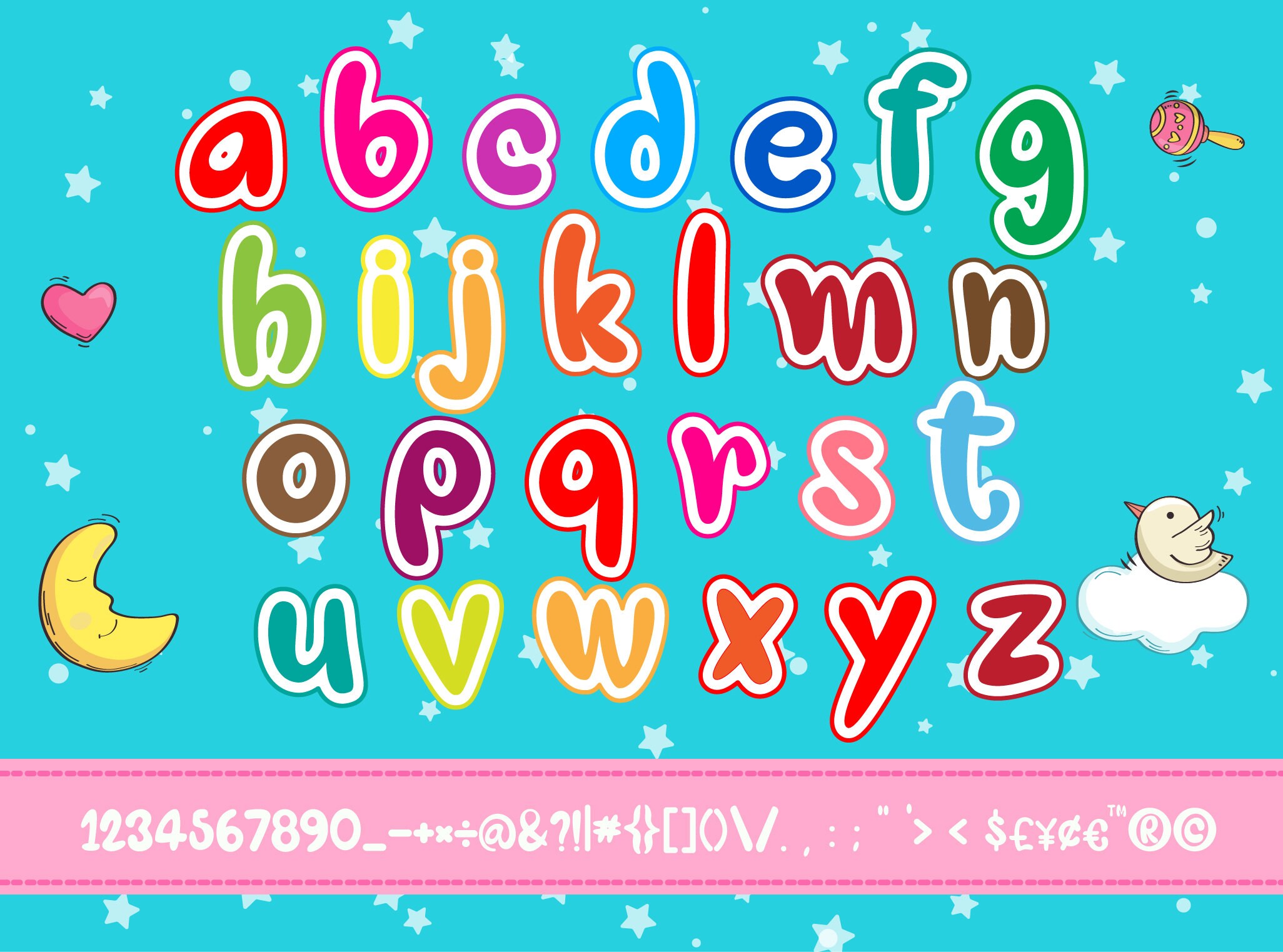 POPPA : Procreate Font, Digital Font, Cute Font Procreate, Font ...