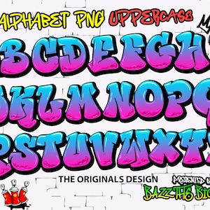 Sideways Blue Pink Color Alphabet Letters & Numbers PNG File ...