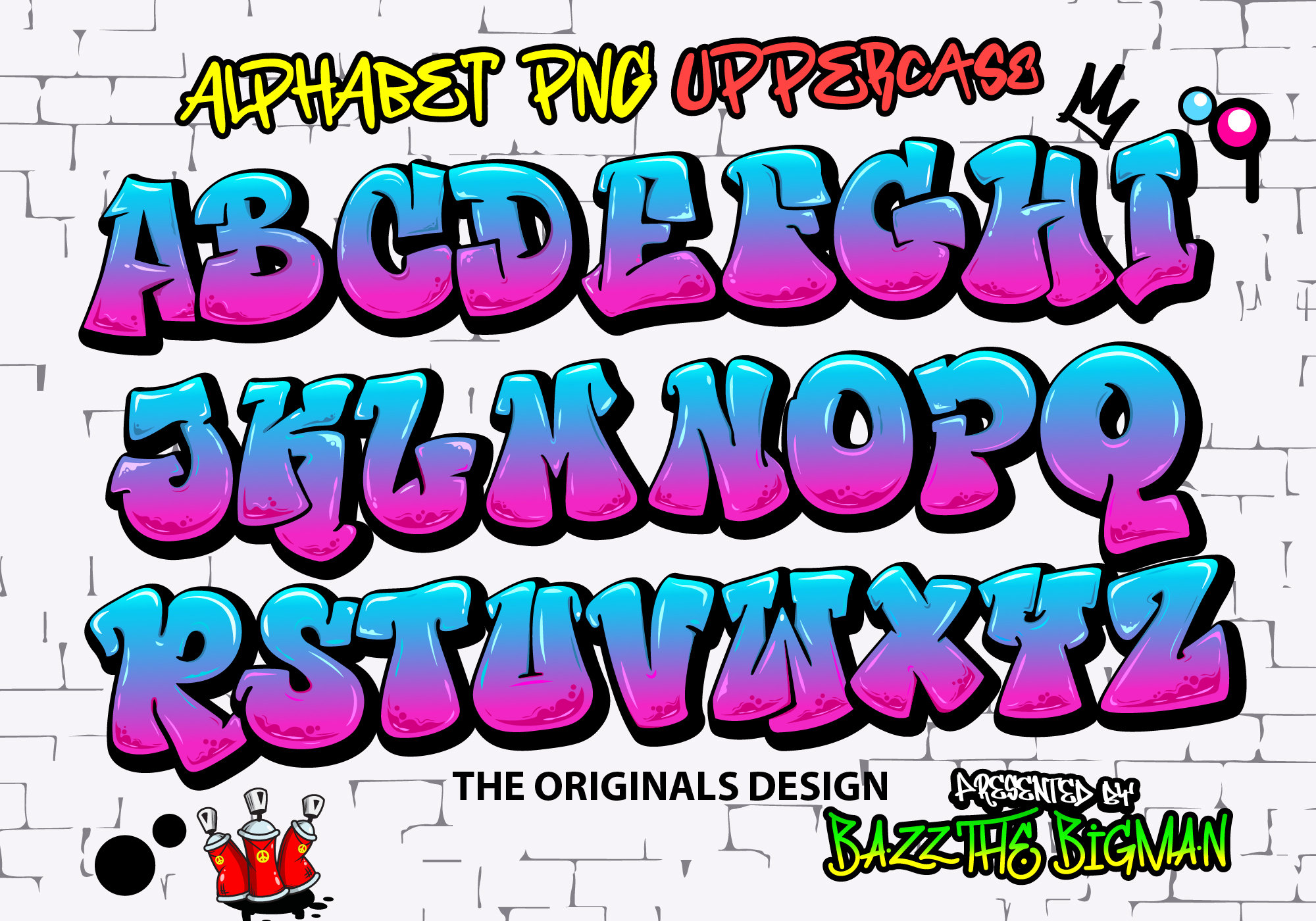 Sideways Blue Pink Color Alphabet Letters & Numbers PNG File - Etsy ...