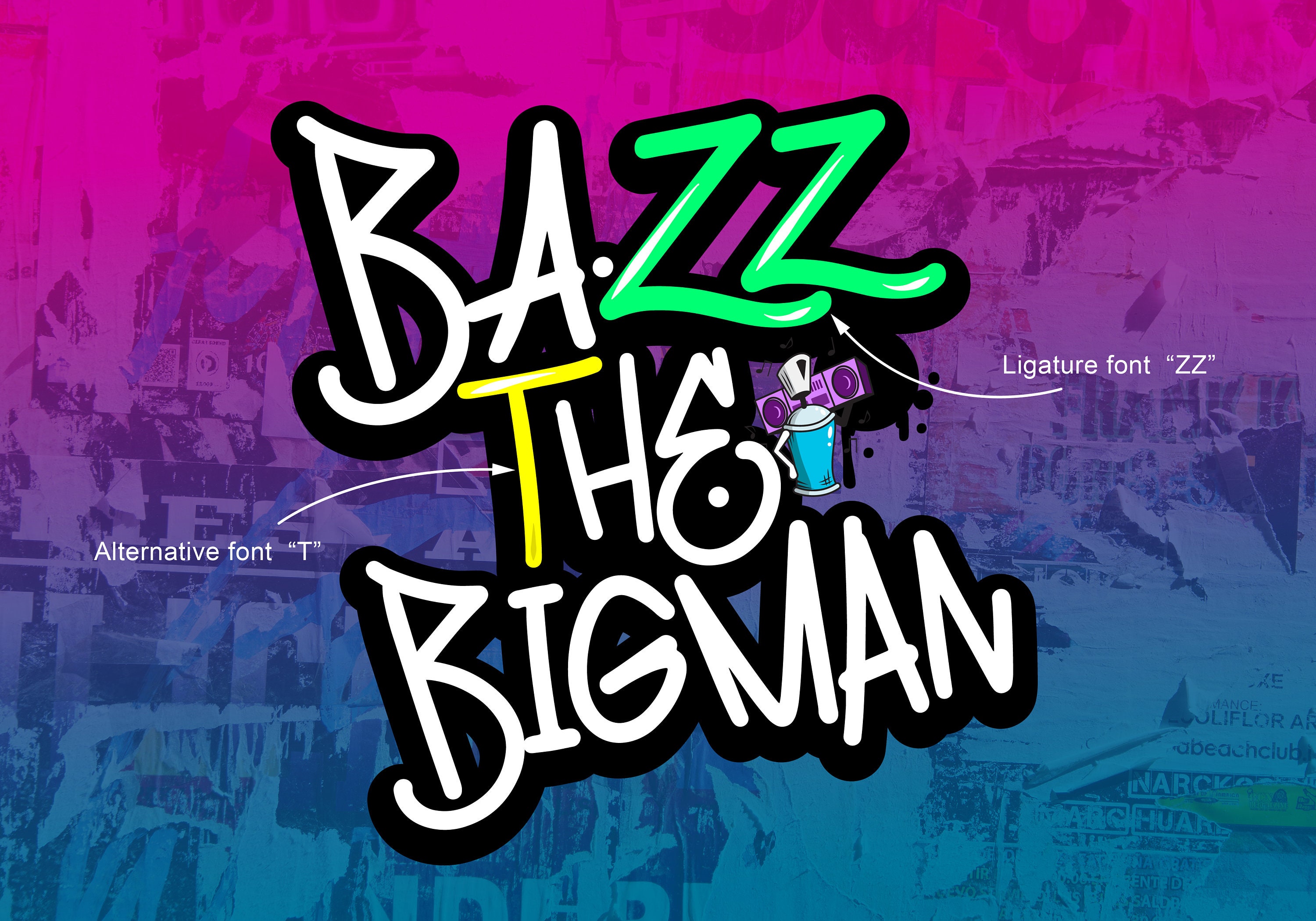 AKA Graffiti Font Street Font Display Font Procreate Font - Etsy