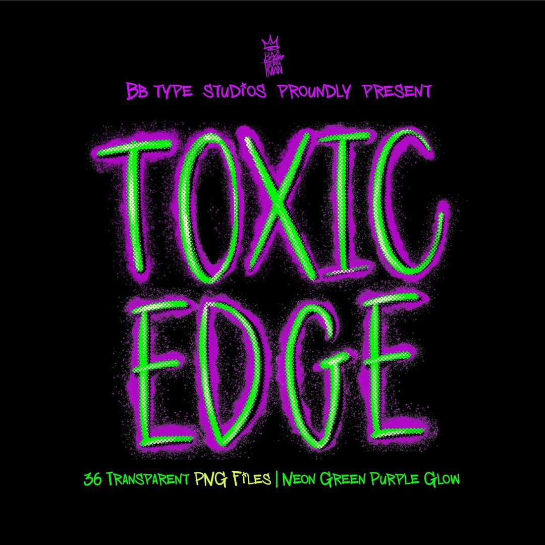Toxic Edge Graffiti PNG Alphabet Letters | 36 Transparent PNG Files ...