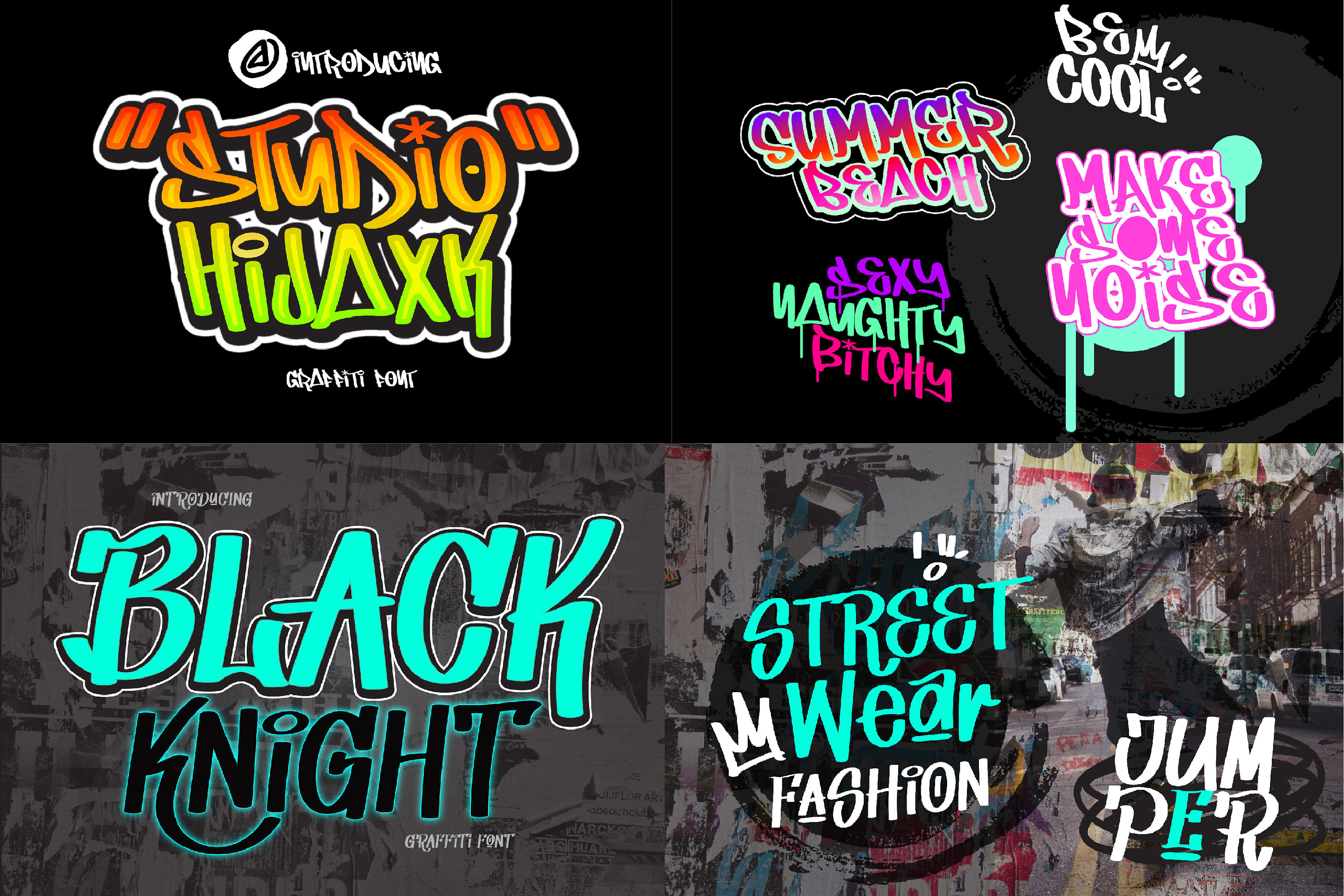 10 Exciting Graffiti Font Bundle Ver.3 Street Font Font - Etsy