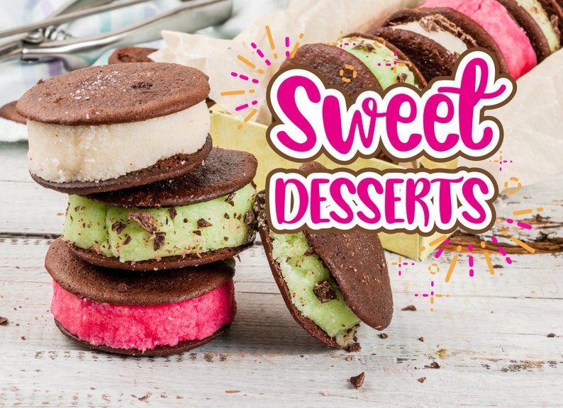 Ice Cream Sandwich : Procreate Fonts Digital Font Otf Ttf | Etsy