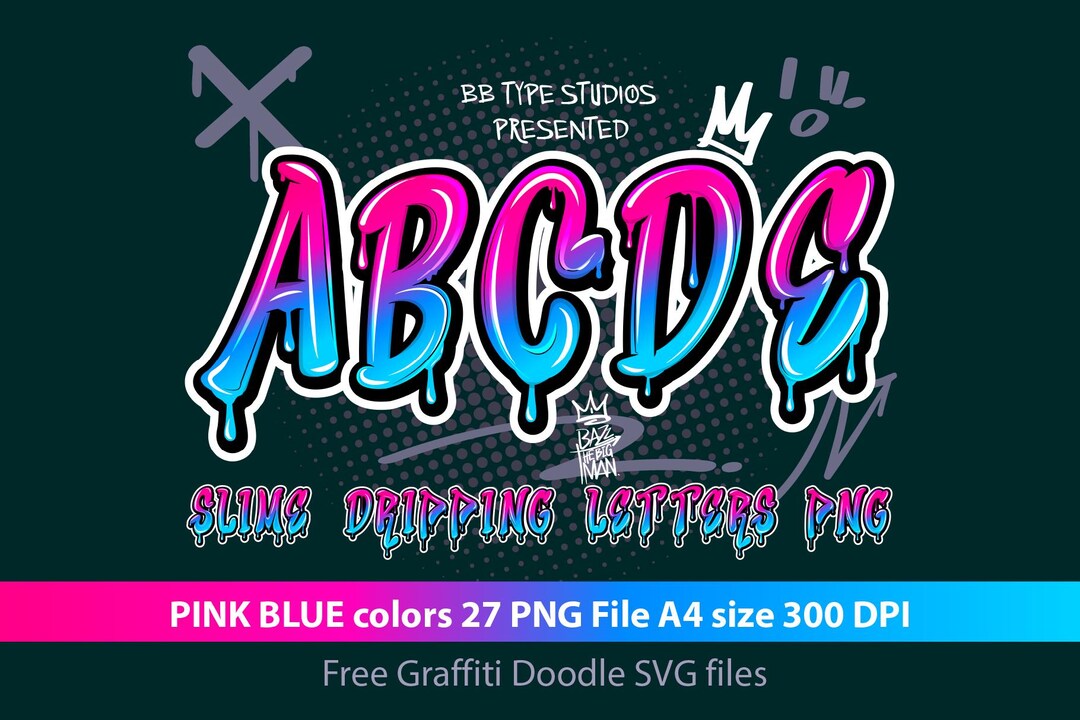 Slime Dripping Letters PNG: Graffiti Font Clipart, A-Z Alphabet ...