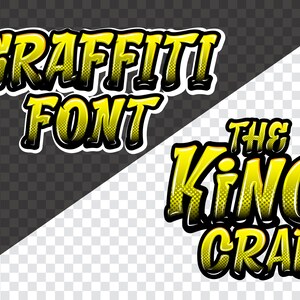 Kissi Yellow Black Color Alphabet Letters & Numbers PNG. File, Graffiti ...