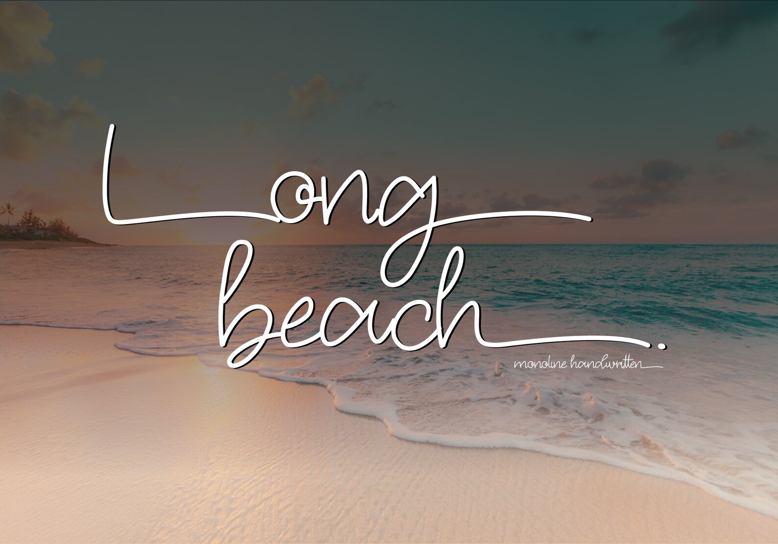 Long Beach Font: Procreate Font, OTF, TTF, Handwritten Font, Beach Font ...