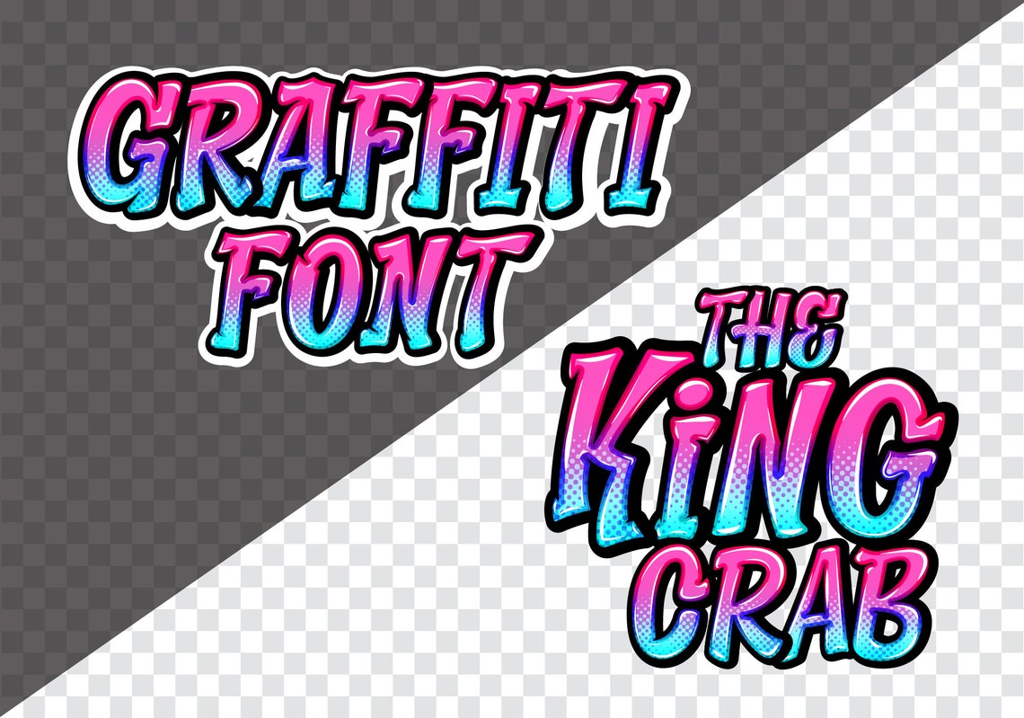 Kissi Pink Blue Color Alphabet Letters & Numbers PNG. File, Graffiti ...