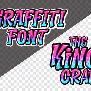 Kissi Pink Blue Color Alphabet Letters & Numbers PNG. File, Graffiti ...