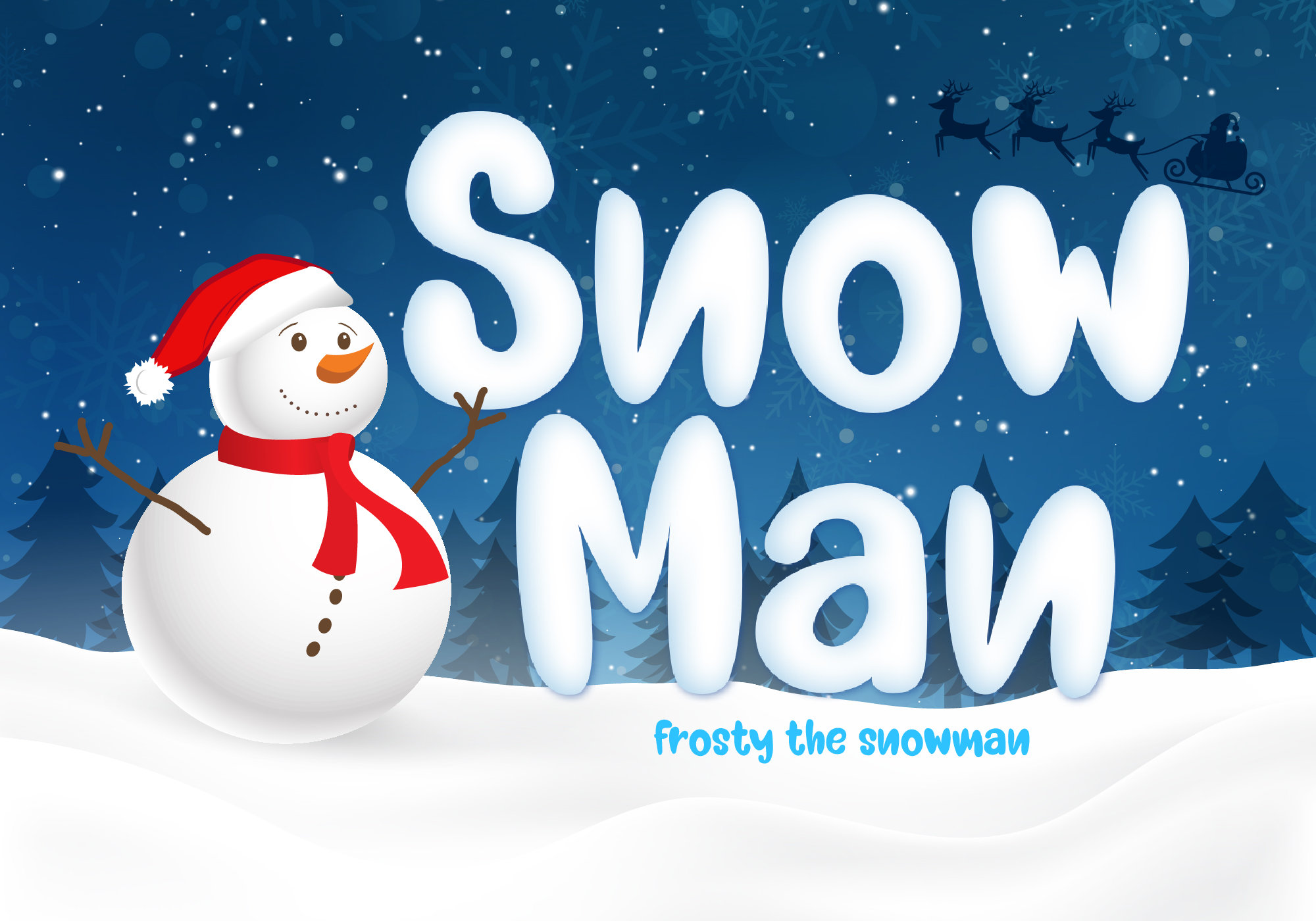 Snowman : Procreate Fonts, Digital Font Otf, Ttf, Digital Font, Cute ...