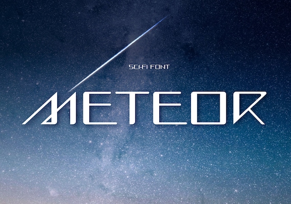 Meteor: Procreate Fonts Space Font Military Font Digital | Etsy