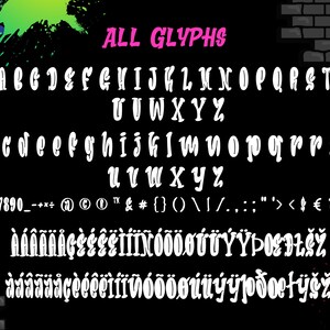 Skateboard Graffiti Font, Street Font, Digital Font, Font Otf Ttf ...