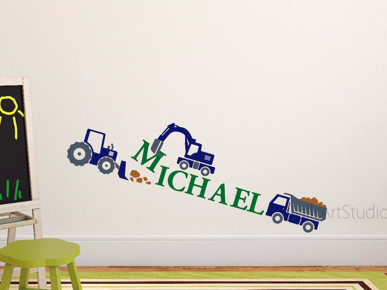 Trucks Decal Construction Trucks Decals excavator Mixer | Etsy