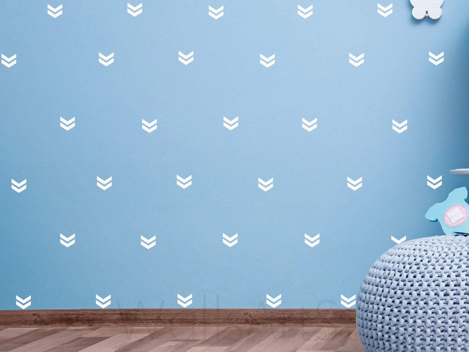 Arrow Pattern Wall Decals Girls Bedroom Wall Decor | Etsy