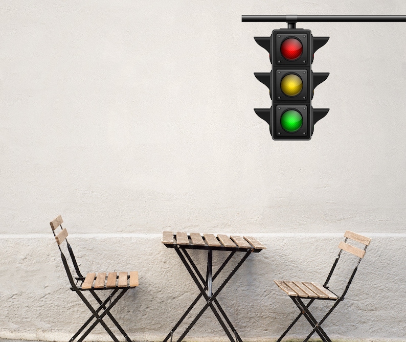 Road Traffic Lights Wall Decals, Removable Crossing Road Traffic Lights ...
