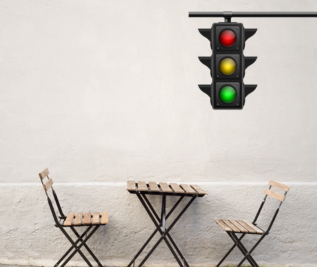 Road Traffic Lights Wall Decals, Removable Crossing Road Traffic Lights ...