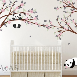 Panda Tree Wall Decals, Nursery Tree Wall Stickers, Large Tree Wall ...