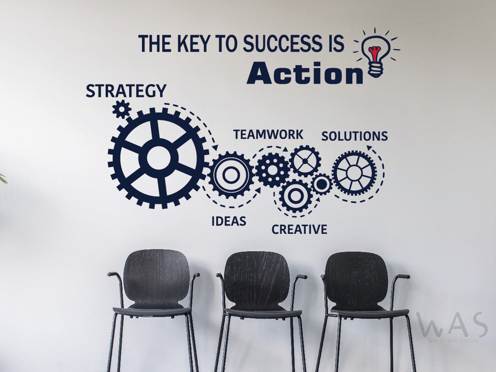 Teamwork Gears Vinyl Wall Decal Office Space Decor Interior - Etsy