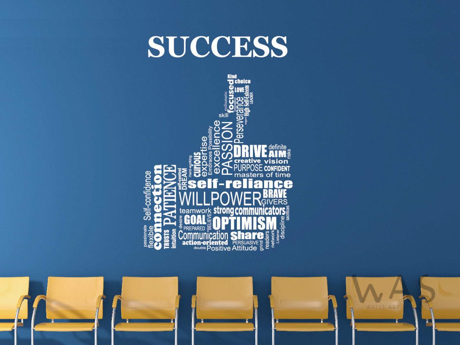 Office Wall Decal Motivational Wall Sticker Success - Etsy