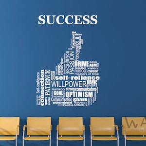 Office Wall Decal Motivational Wall Sticker Success Inspirational ...