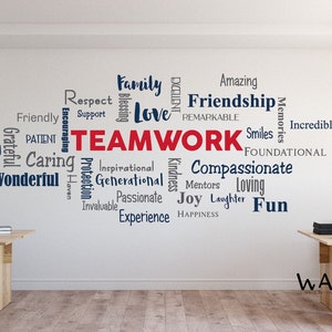 Teamwork Wall Art, Office Wall Decor, Office All, Teamwork Inspiration ...