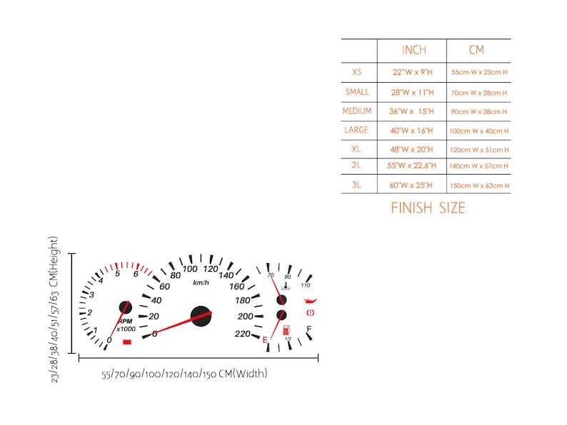 Speedometer Decal Racing Car Speedometer Vinyl Wall Sticker - Etsy