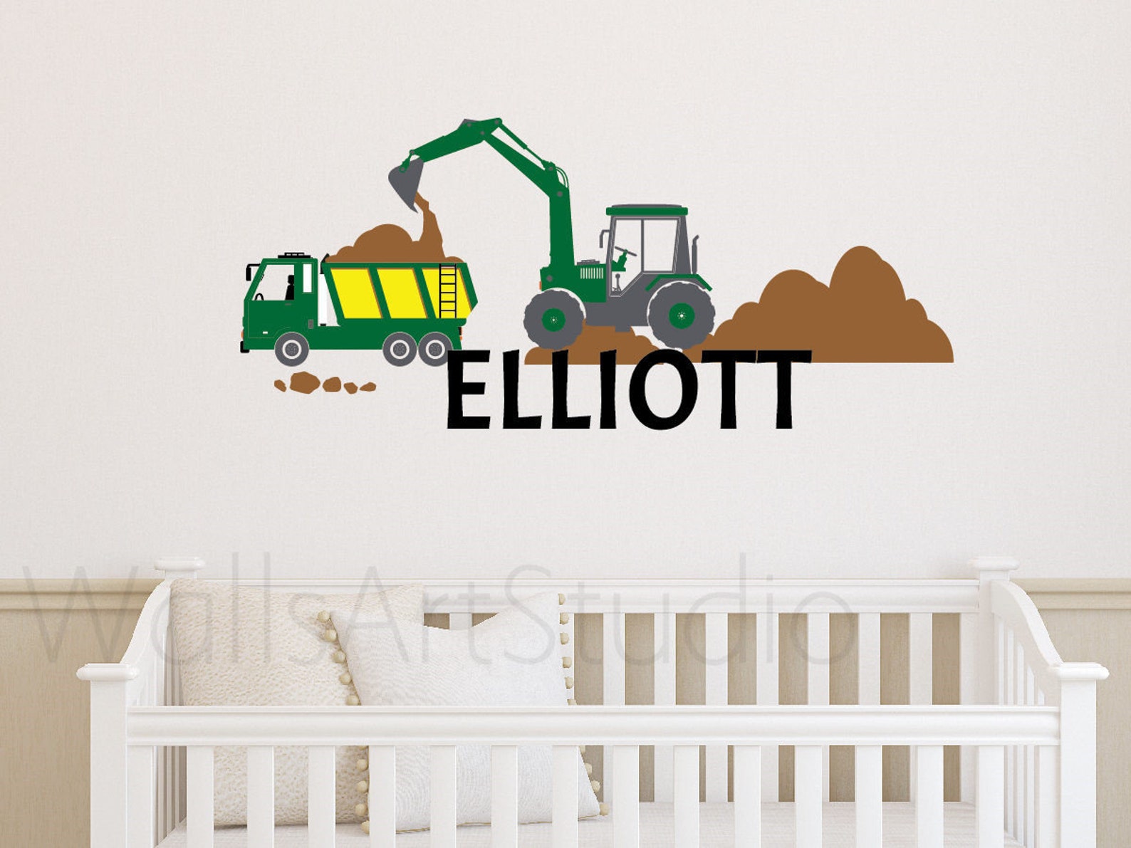 Garbage Decal Construction Trucks Decals excavator Mixer - Etsy