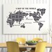 World Map Stickercreativity World Map Decal Nordic Style - Etsy