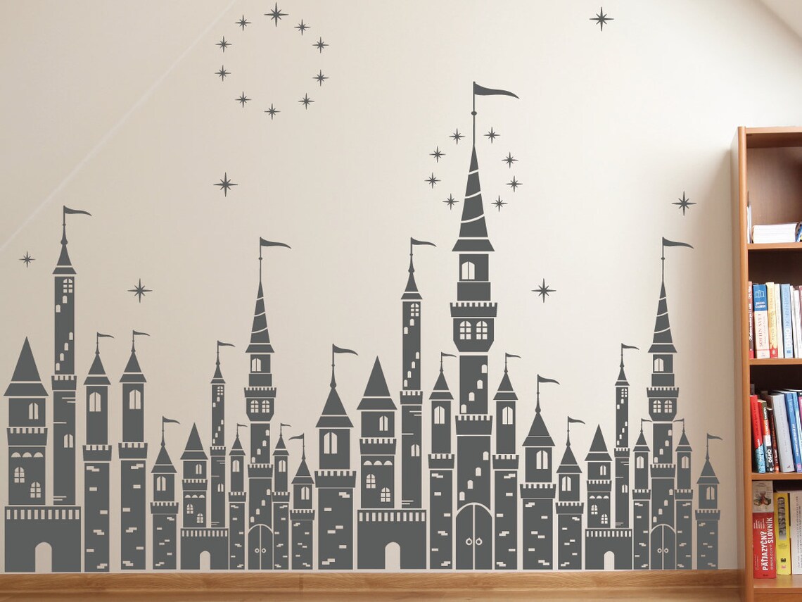 Castle Wall Decal Princess Castle Wall Decor Girls Room Wall - Etsy
