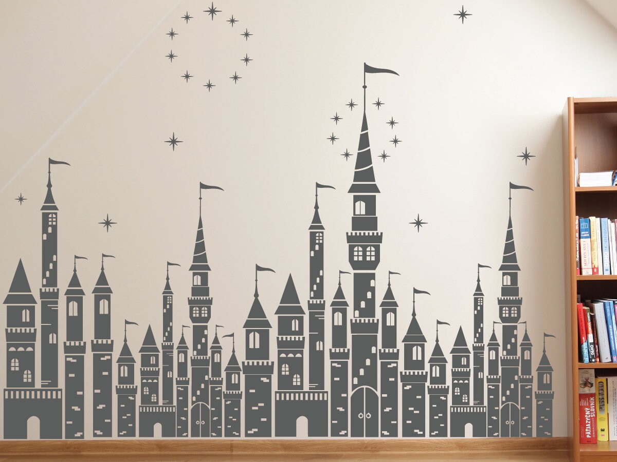 Castle Wall Decal Princess Castle Wall Decor Girls Room Wall - Etsy