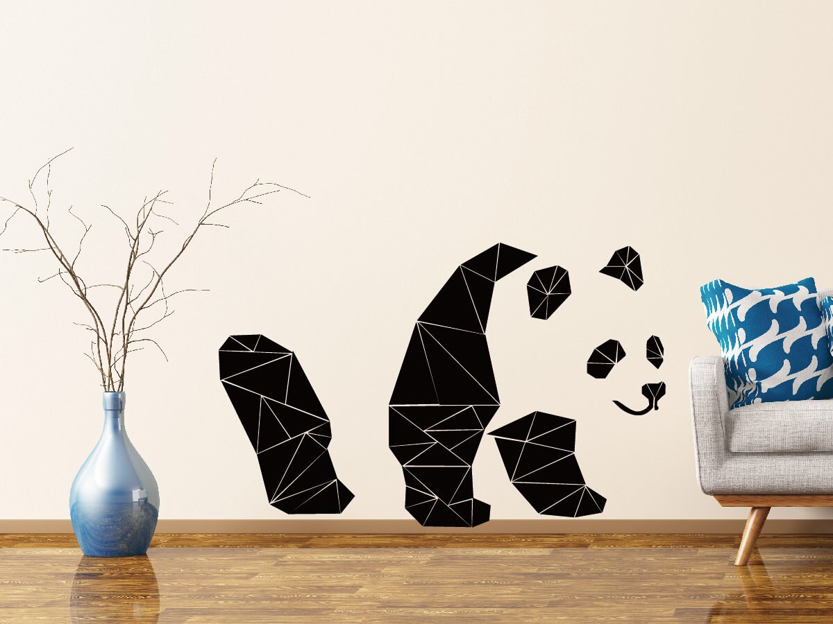 Panda Wall Decal Panda Decal Boys Room Decor Girls Room | Etsy