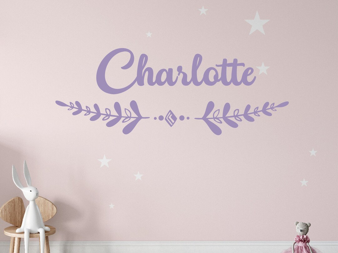 Customised Name Decal, Name Wall Decal for Kids Room，girl's Room Wall ...